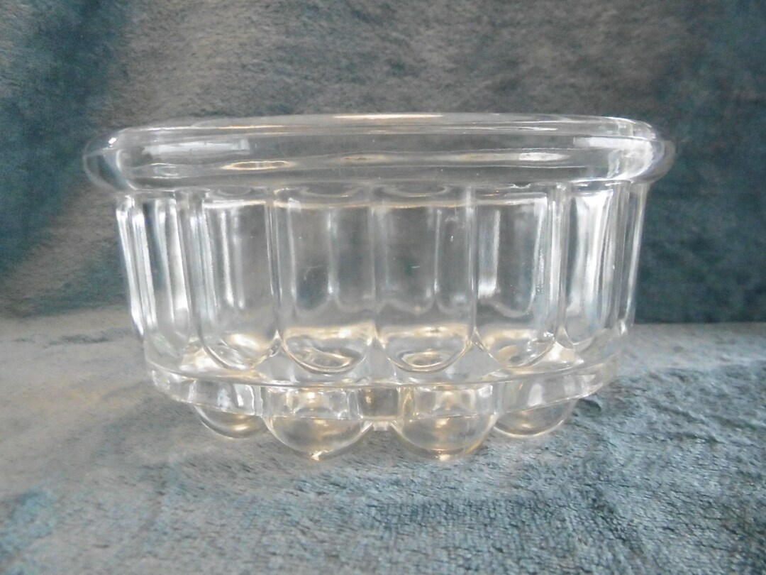 Pressed Glass Oval Jelly Mould 1950s - Etsy