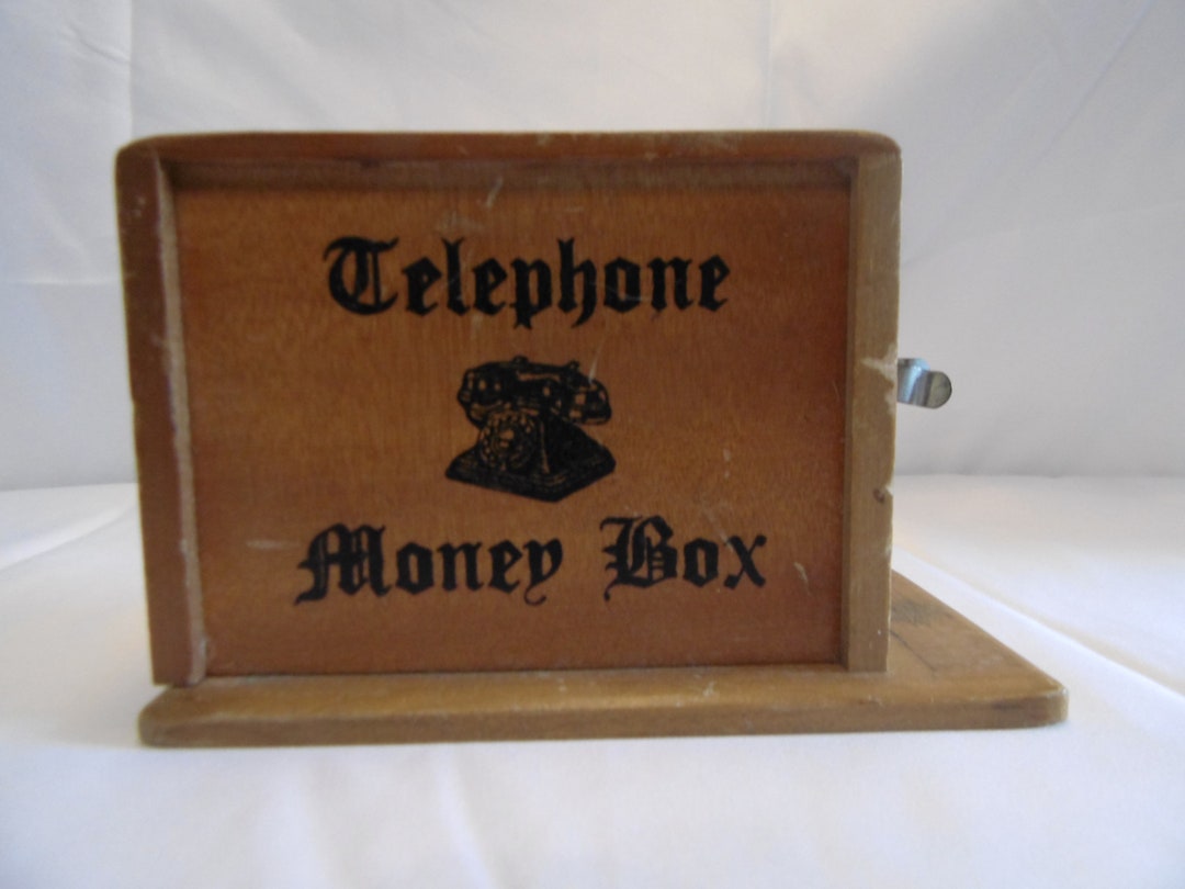 Vintage Telephone Money Box - Etsy