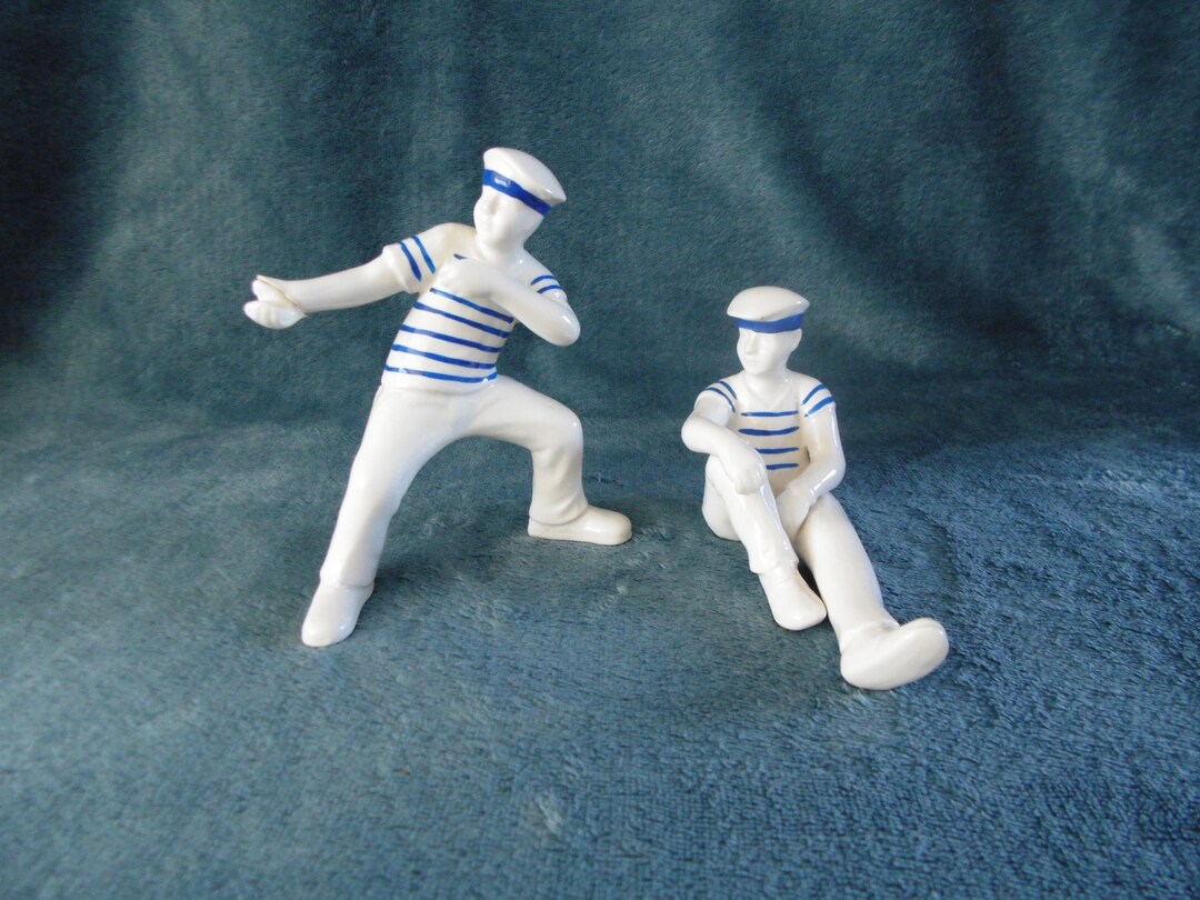 Unusual Pair of Sailor Figurines 1960s - Etsy