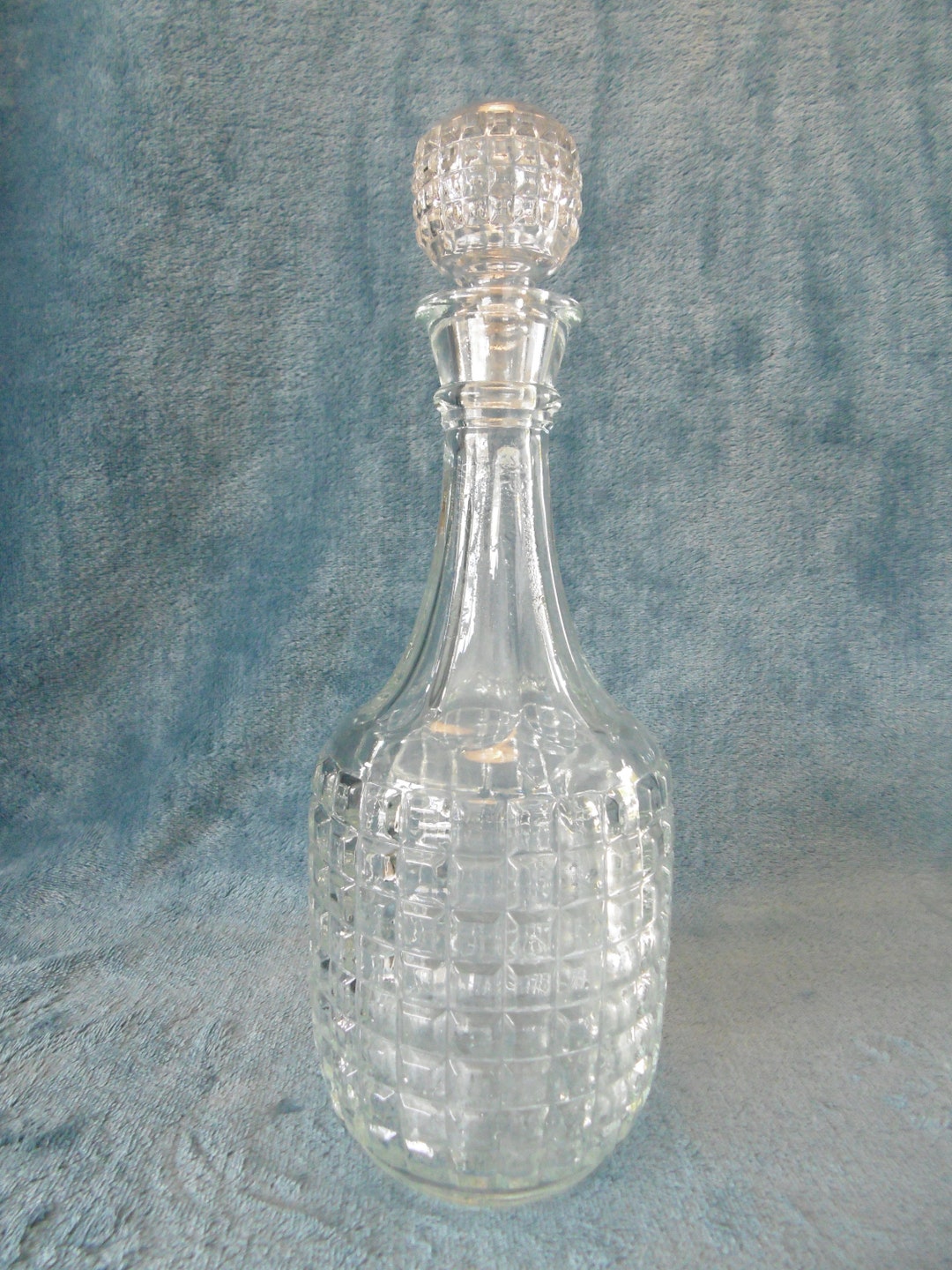 1940s Stylish Pressed Glass Decanter - Etsy
