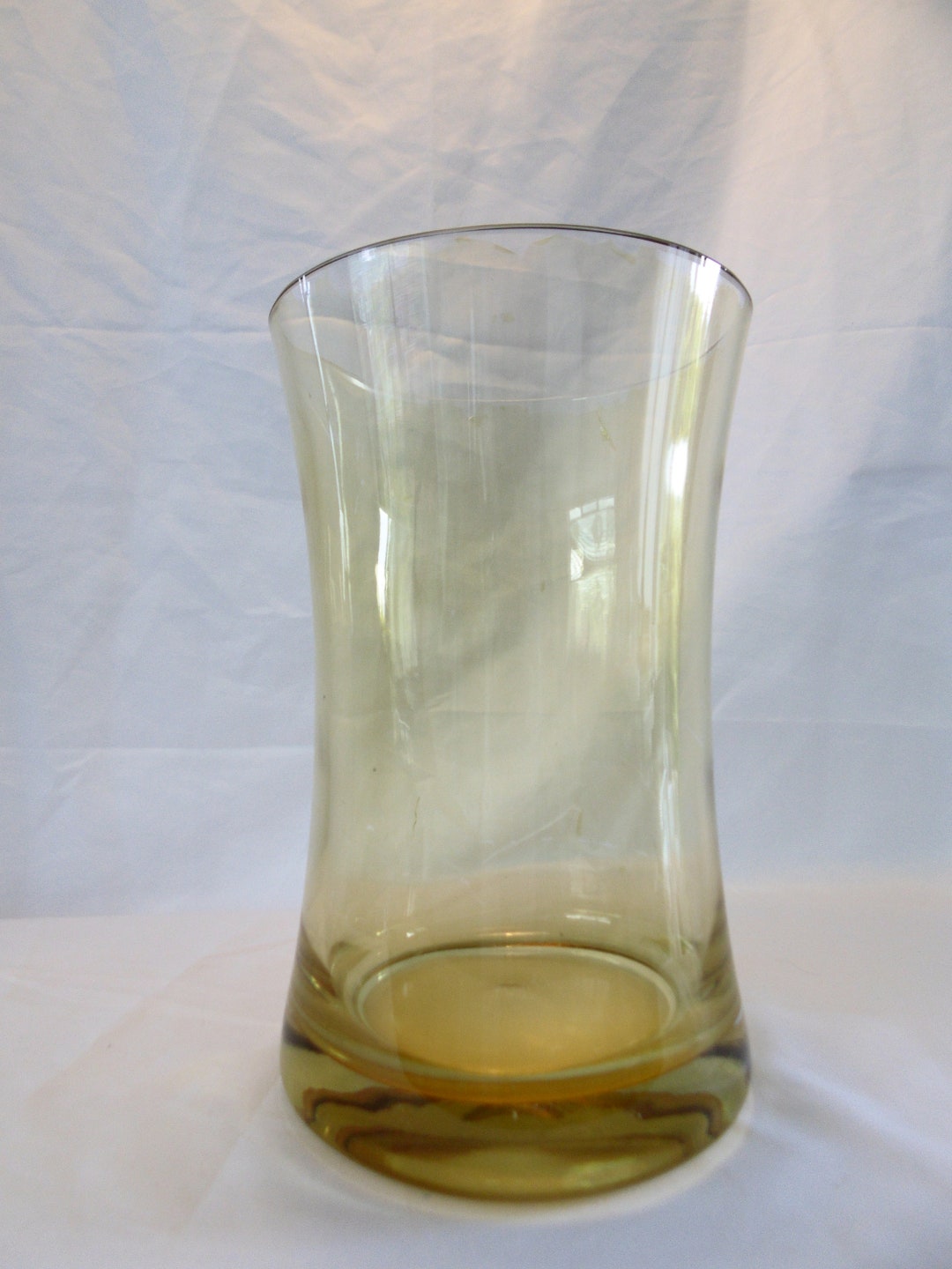 Elegant Large and Heavy Amber Glass Vase - 1940s - Etsy