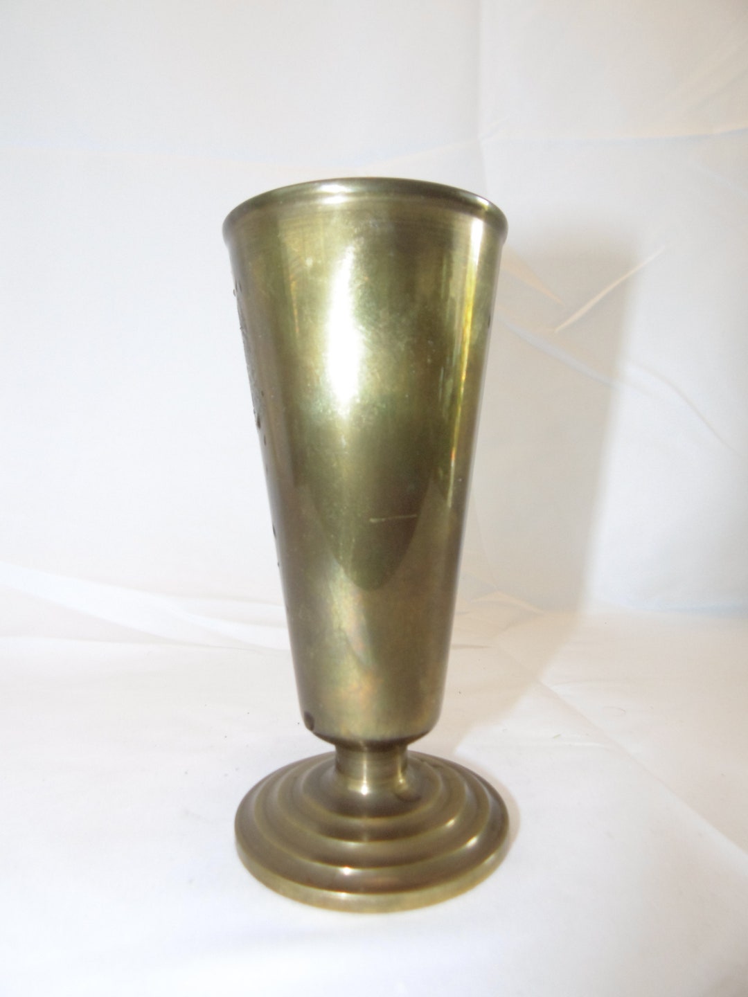 Beautiful Art Deco Brass Vase/beaker With a Tiered Base 1920 - Etsy
