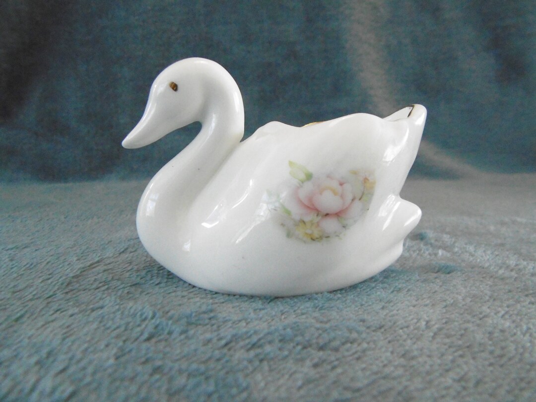Fine Bone China Swan Toothpick Holder 1970s - Etsy