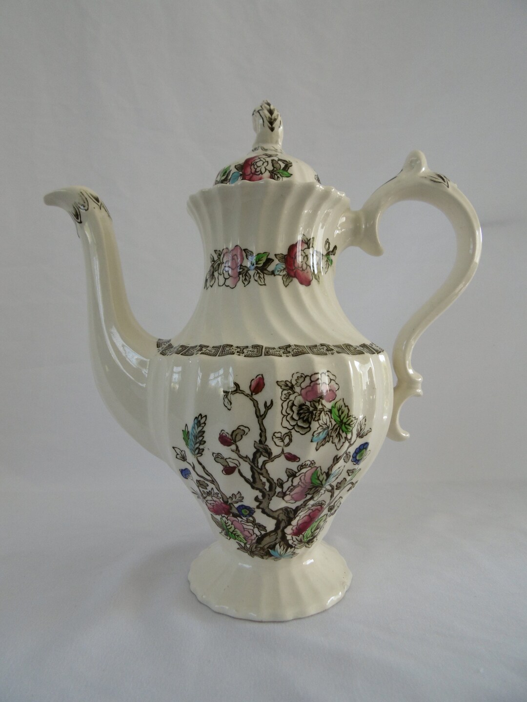 Myott Indian Tree Coffee Pot 1960s - Etsy
