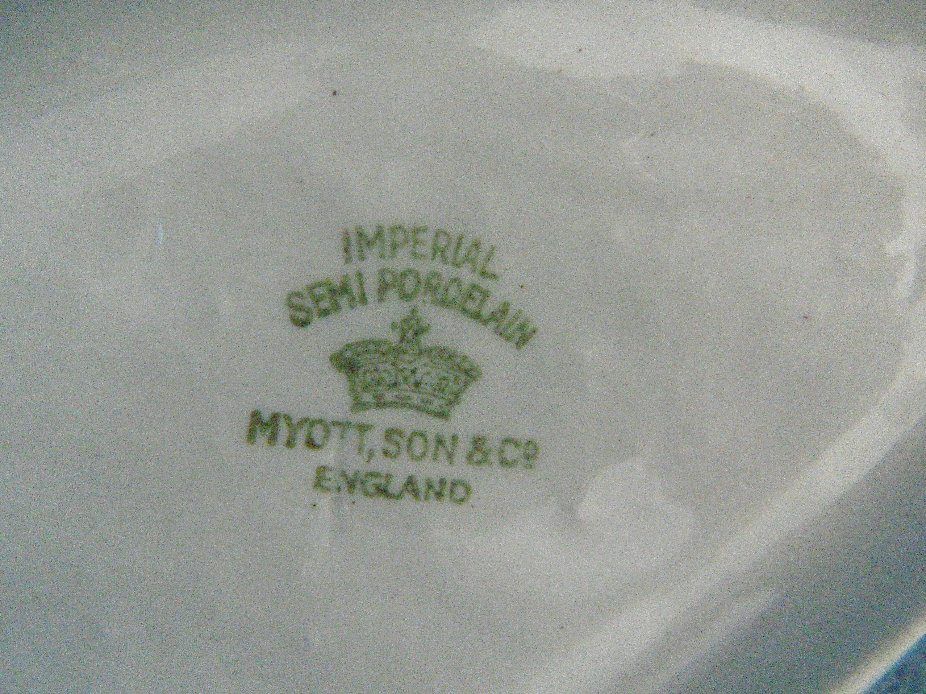 Myott Son & Co Imperial Semi Porcelain Serving Dish 1907 - Etsy