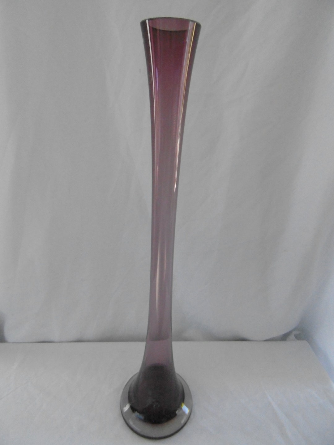 Cello Tall Amethyst Vase 1990s - Etsy