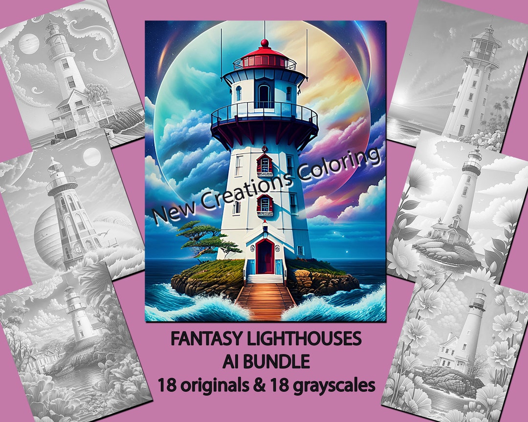 NCC AI Bundles: Fantasy Lighthouses - Etsy