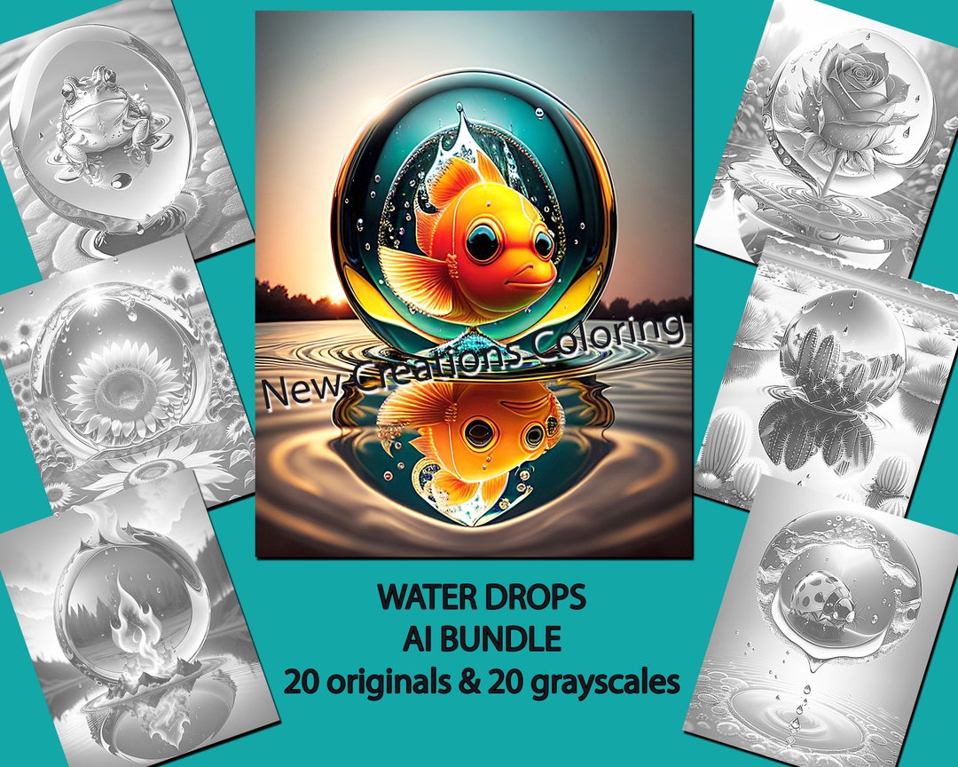 NCC AI BUNDLES: Water Drops - Etsy