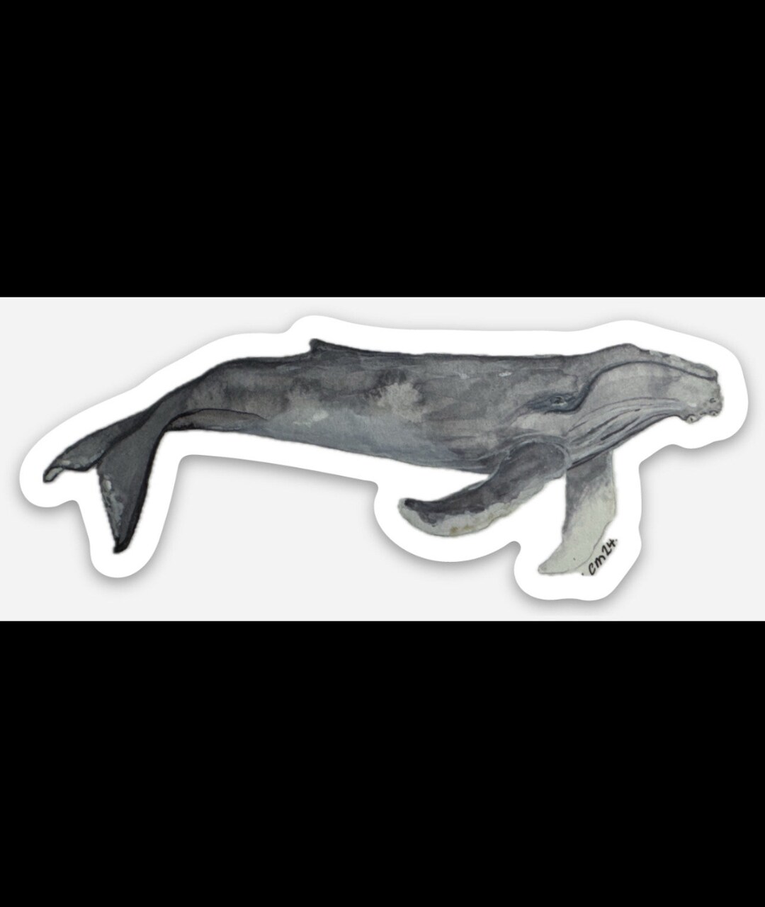 Vinyl Humpback Whale Sticker for Water Bottle or Laptop - Etsy
