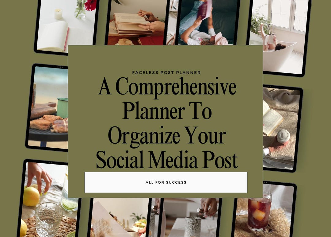 Social Media Post Organizer Ebook, Easy-to-use Layout and Tips for ...
