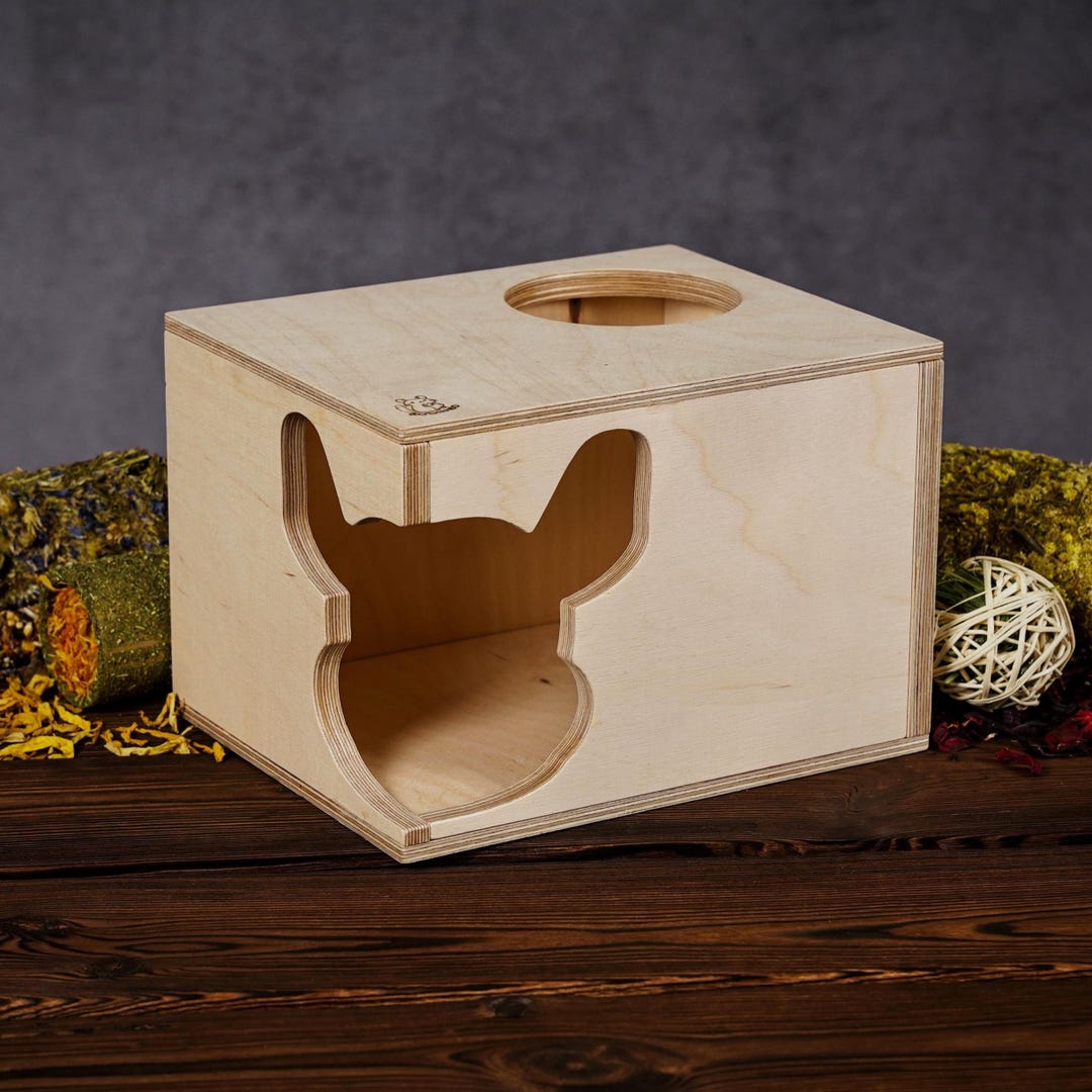 Chinchilla Wood Corner House: Cage Hide, Toys, Accessories for Rats ...