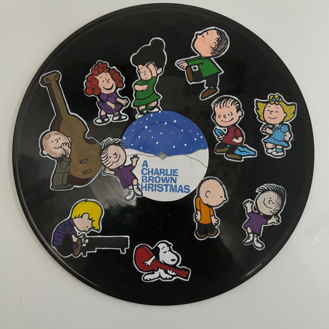 Vinyl Record Art- Charlie Brown Christmas Painting - Etsy