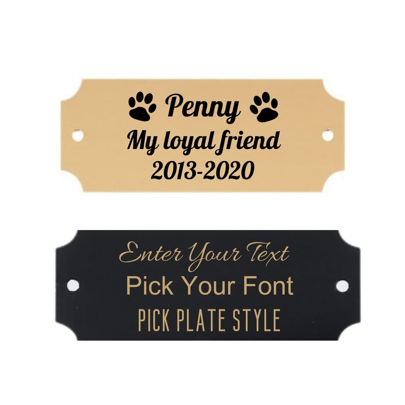 Personalized Engraved Brass Plate: Custom Name, Memorial Plaque - Etsy