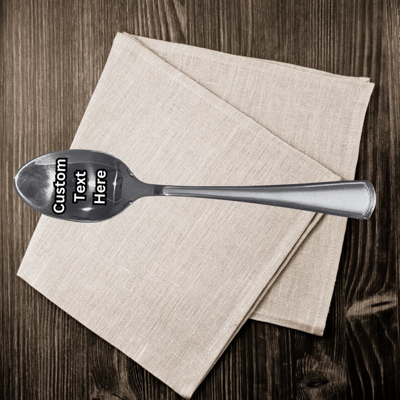 Custom Engraved Spoon, Stainless Steel, Custom Text Spoons, Unique Gift ...