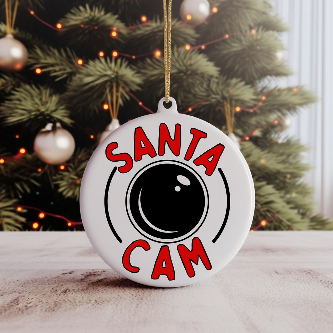 Santa Cam Ornament, Santa Ornament, Holiday Gift, Christmas, Elf Cam ...