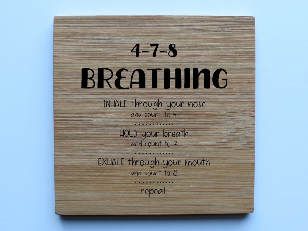 478 Breathing Technique Deep Breathing Calming Method Home Decor Wooden ...