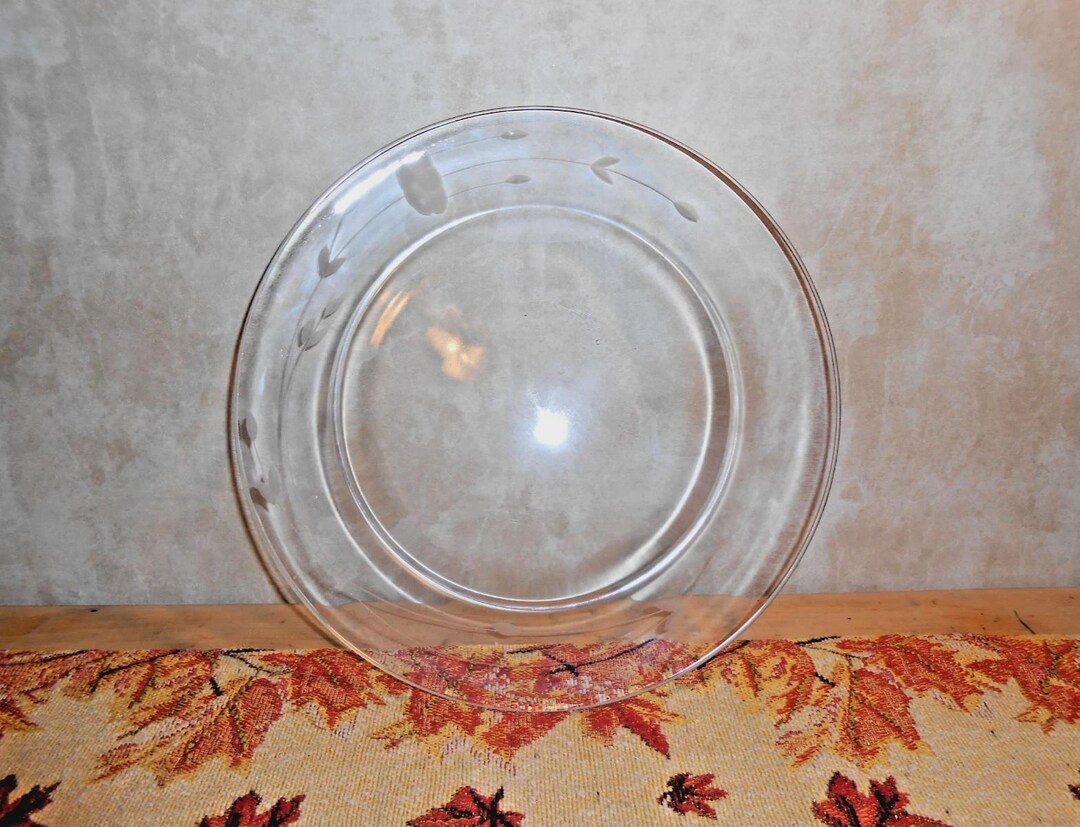 Princess House Heritage Etched Crystal Dinner Plates 10 Inch Set of 4 ...