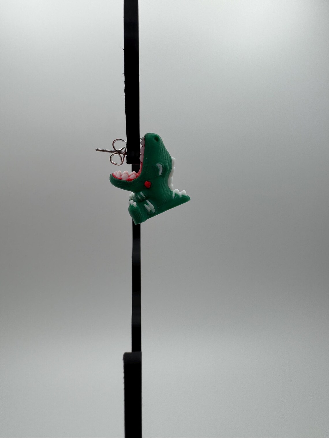 3D Printed T-rex Ear Biter Earrings – Quirky and Fun Dinosaur Jewelry ...