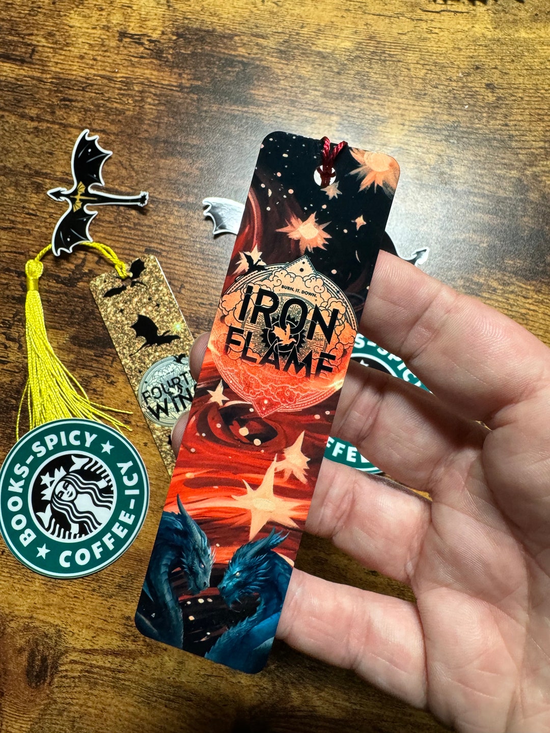 Iron Flame Metal Bookmark, Fantasy Lovers Gift, Romance Book Gift ...