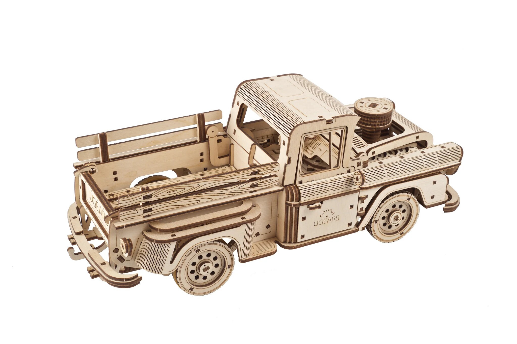 Pickup Lumberjack DIY 3d Mechanical Wooden Model Kit - UGEARS Vehicle ...