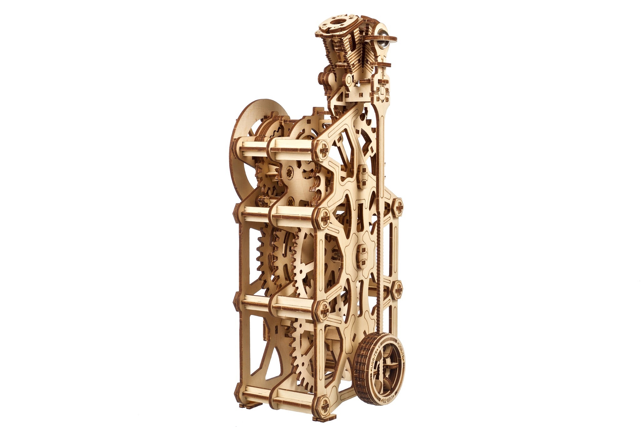 Motors Clock DIY 3D Mechanical Wooden Model Kit UGEARS Father's Day ...
