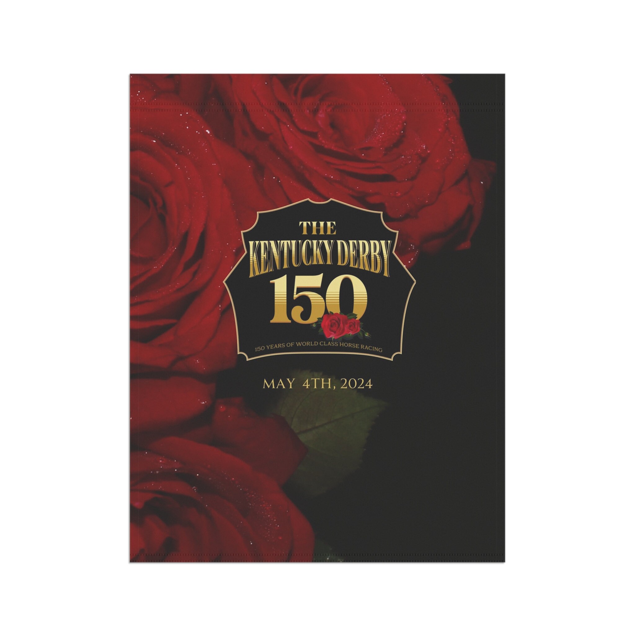 Kentucky Derby 150th Anniversary Garden Flag Red Roses Kentucky Derby ...