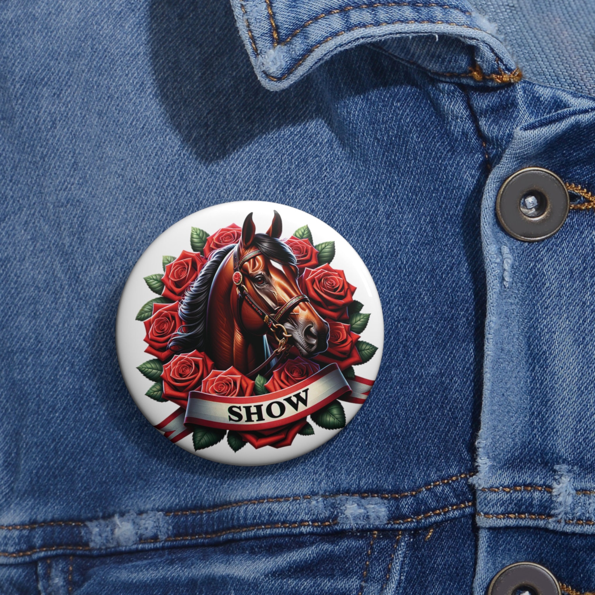 Kentucky Derby Show Pin Button - Derby Party Supplies - Derby Party ...