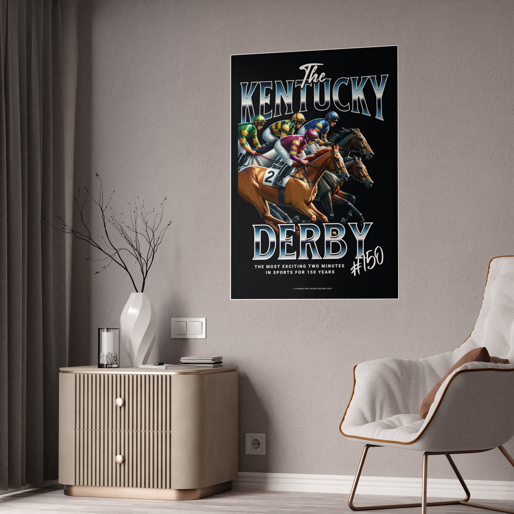 Kentucky Derby 150 Gloss Poster Commemorating 150 Years of Racing ...