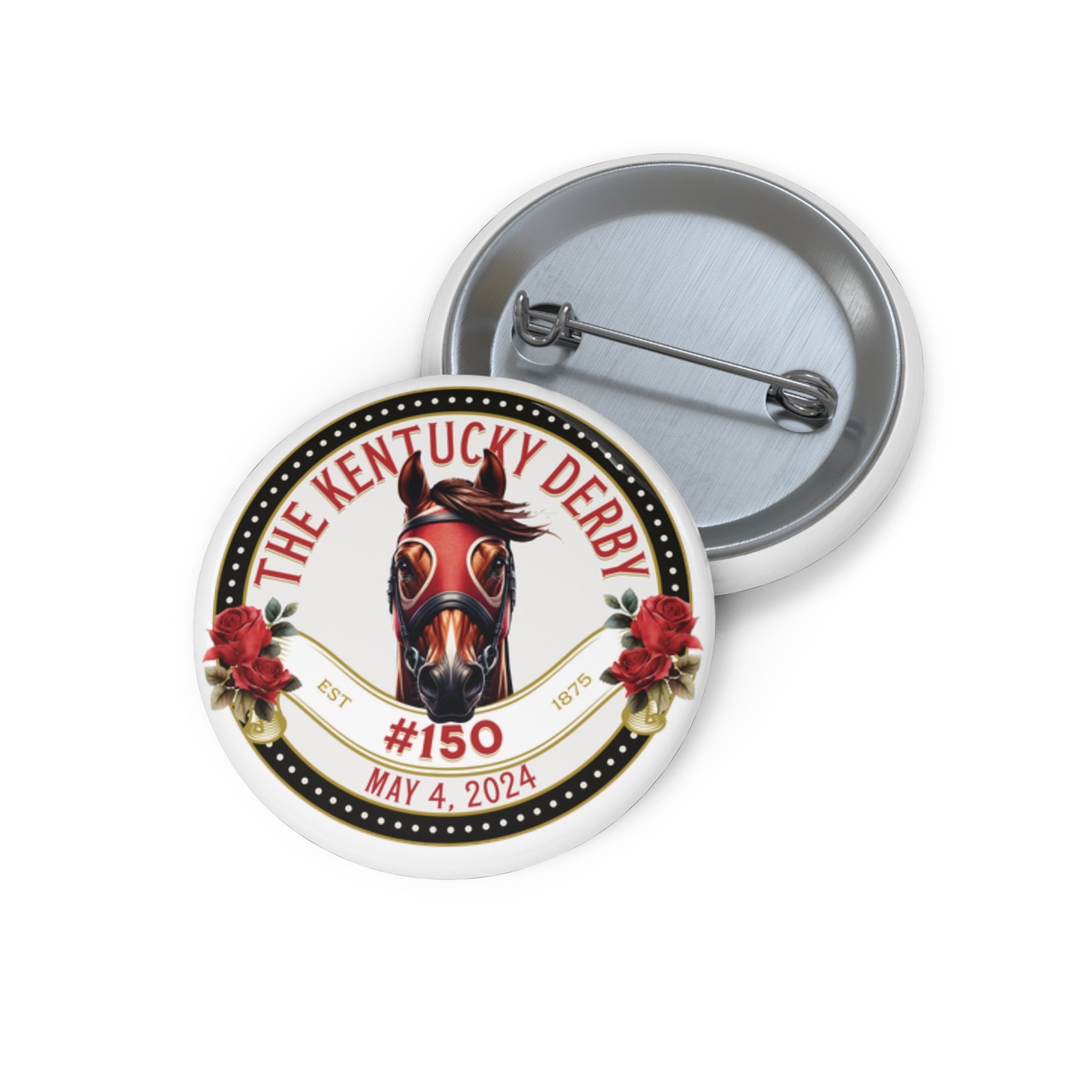 150th Kentucky Derby Pin Buttons Derby Party Supplies Derby Party ...