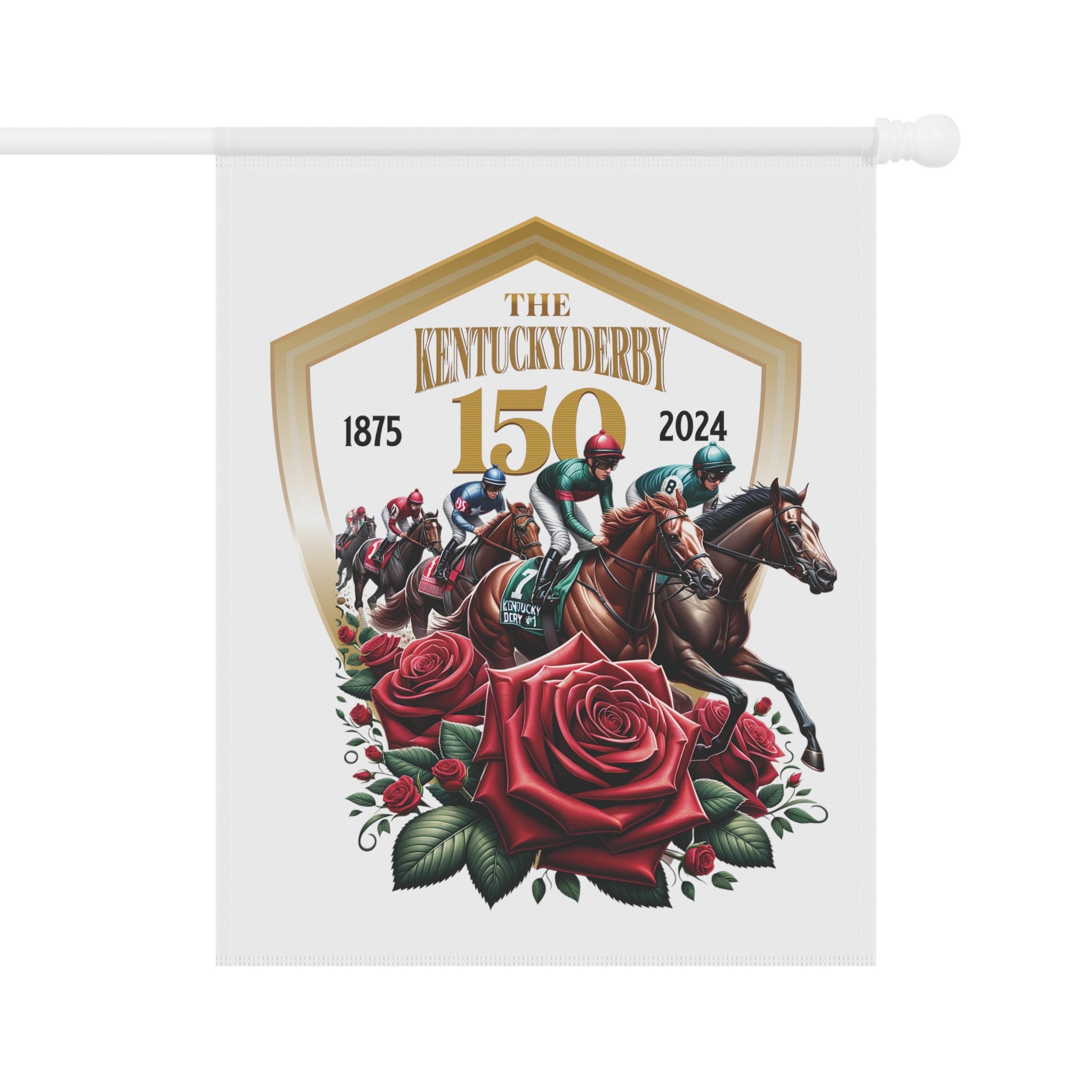 Kentucky Derby 150th Anniversary Garden Flag Kentucky Derby 150 ...