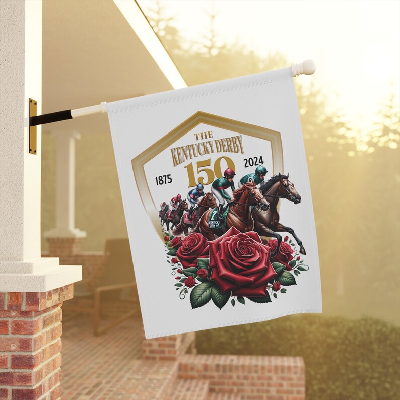 Kentucky Derby 150th Anniversary Garden Flag Kentucky Derby 150 ...