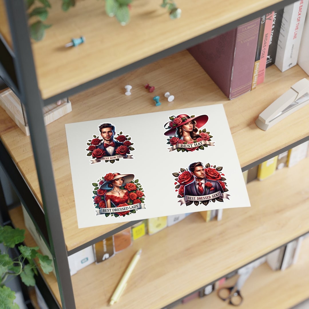 Kentucky Derby Party Best Dressed Prize Sticker Sheets - Set of Vinyl ...