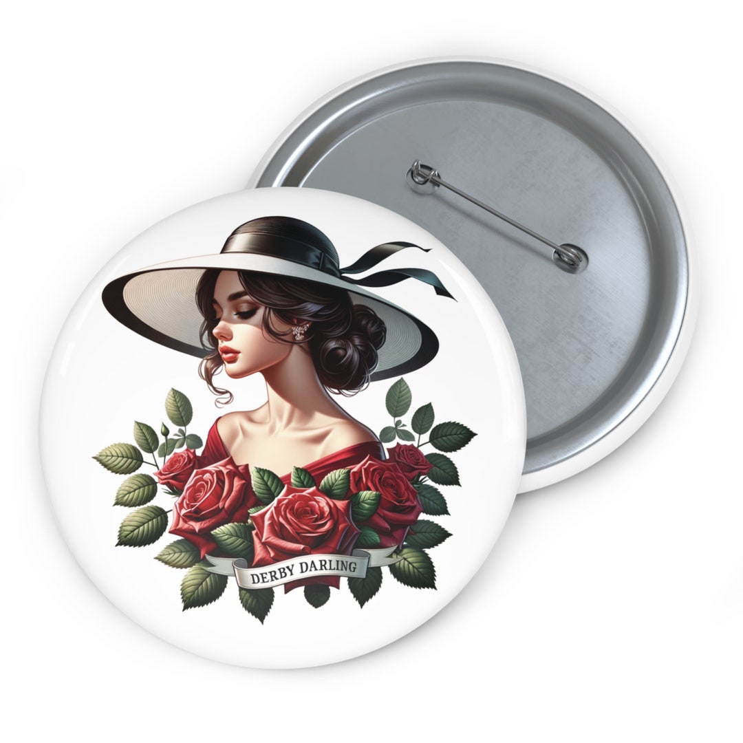 Derby Darling Kentucky Derby Pin Buttons - Derby Party Supplies - Derby ...