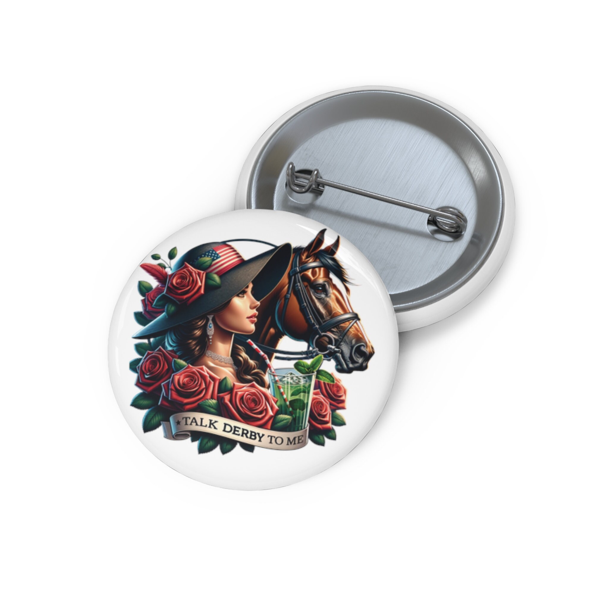 Kentucky Derby Party Pin Talk Derby to Me Pin Derby Party Supplies ...