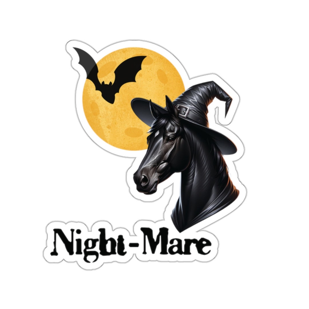 Night-mare Halloween Horse Kiss-cut Stickers - Etsy