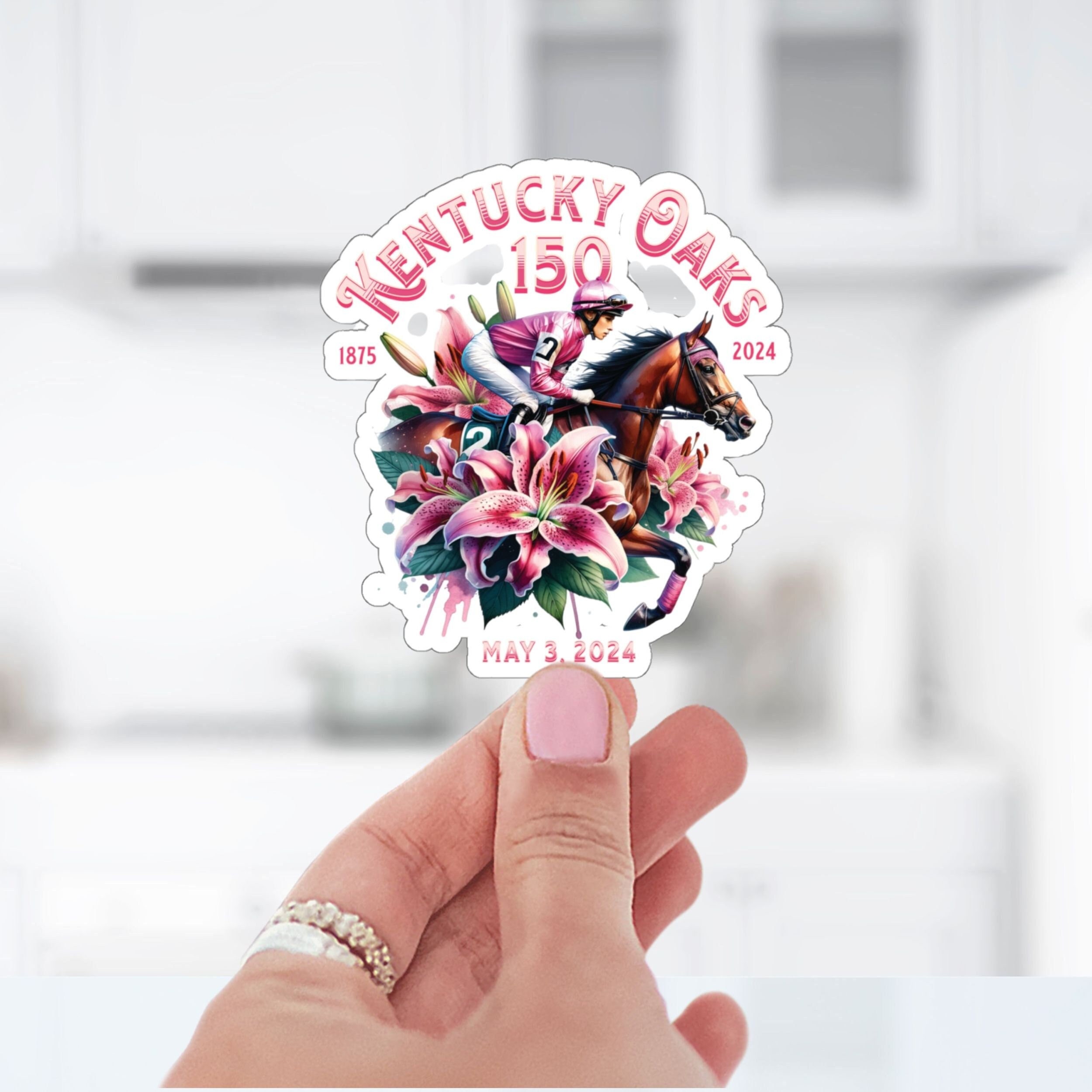 Kentucky Oaks 150 Sticker Derby Oaks Party Favor Derby Oaks Party Decor ...
