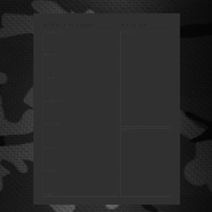 Army Black Digital Planner - Etsy