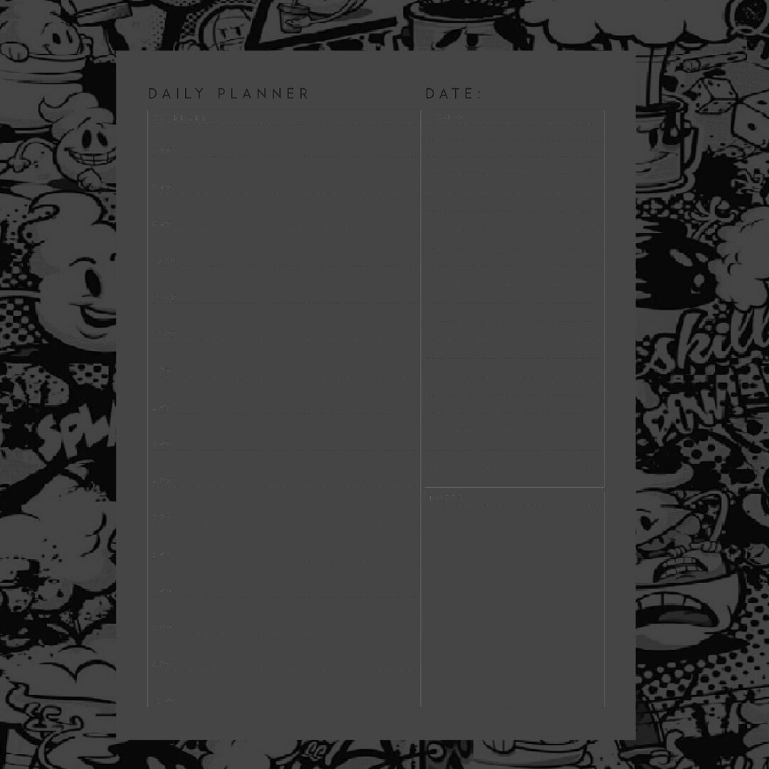 Black Heads Digital Planner - Etsy