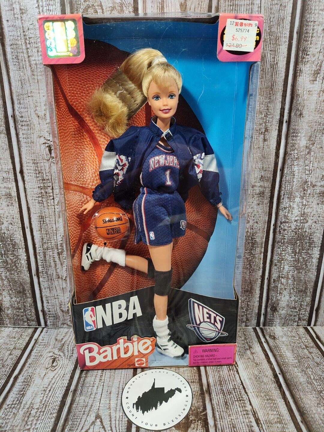 1998 NBA Official Licensed New Jersey Nets Barbie Doll Mattel 20726 NIB ...