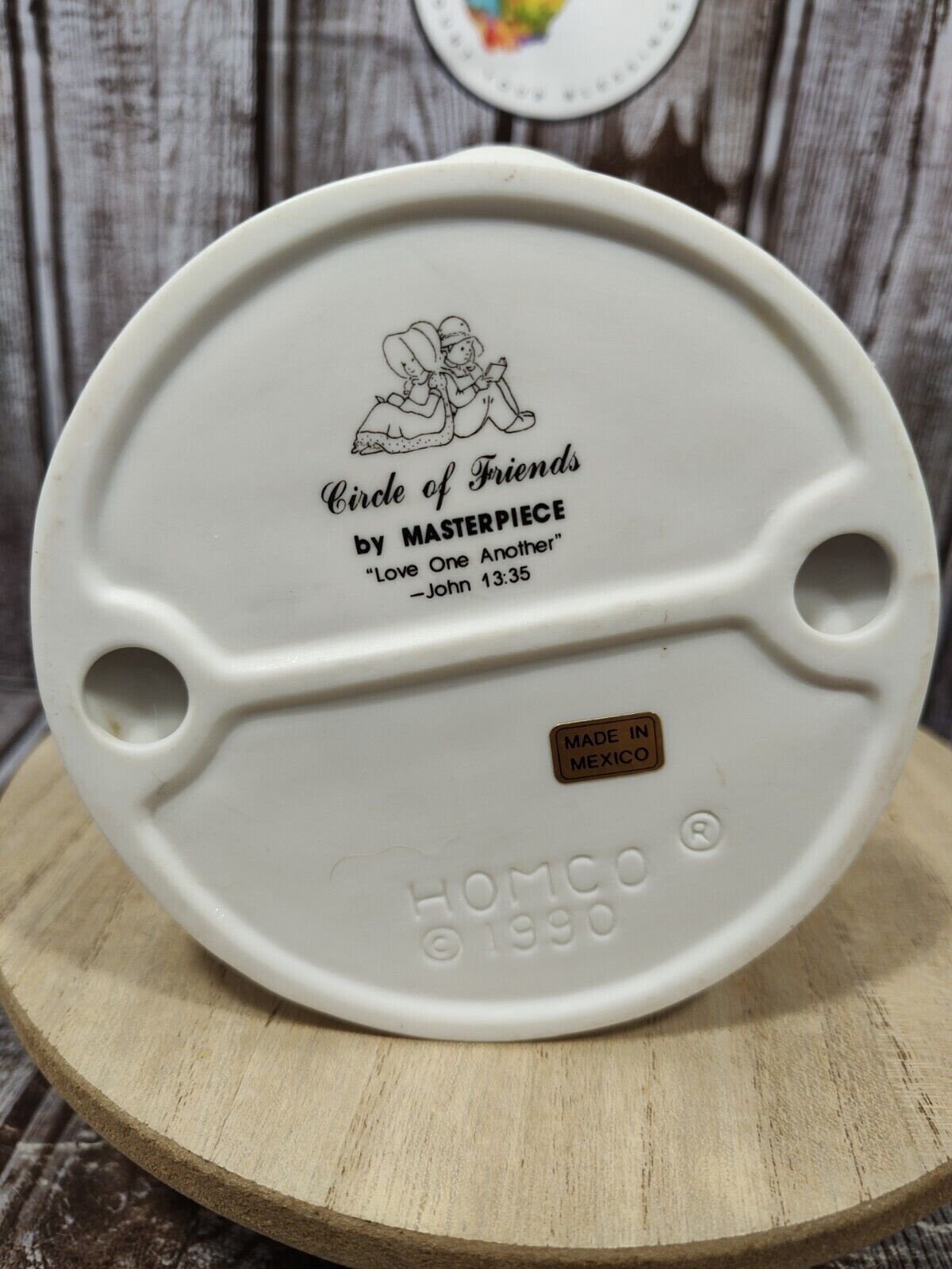 1990 Homco Circle of Friends Masterpiece love One Another Figurine ...