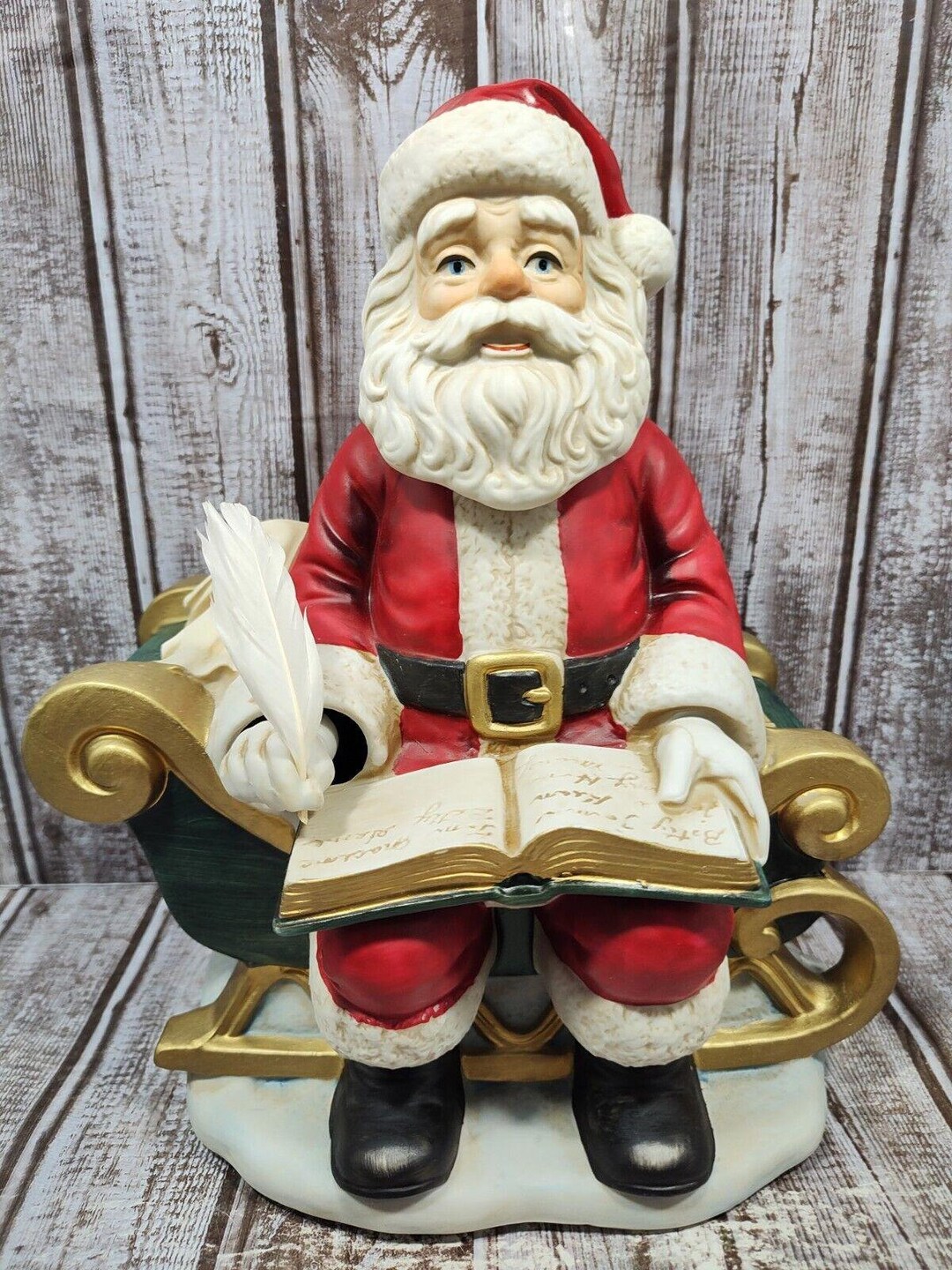 1986 Waco Melody in Motion Christmas Music Ceramic Santa Claus - Etsy