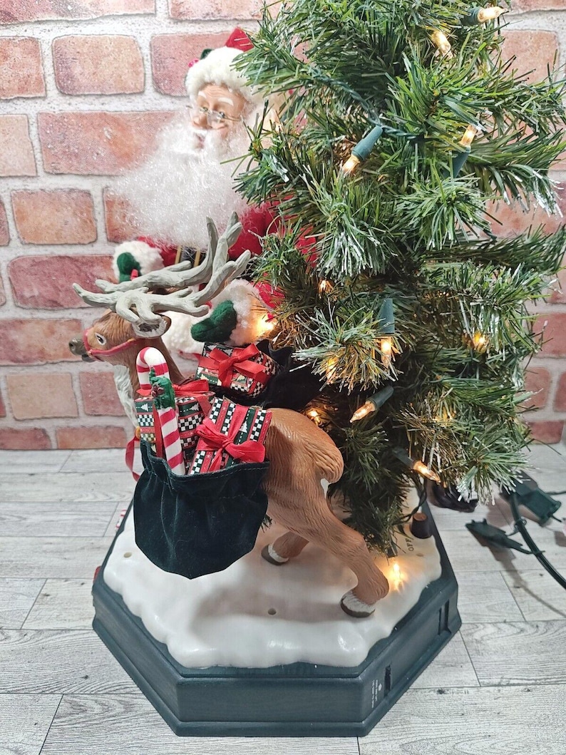 1996 Smile Musical Animated Santa Reindeer Vintage Christmas ...