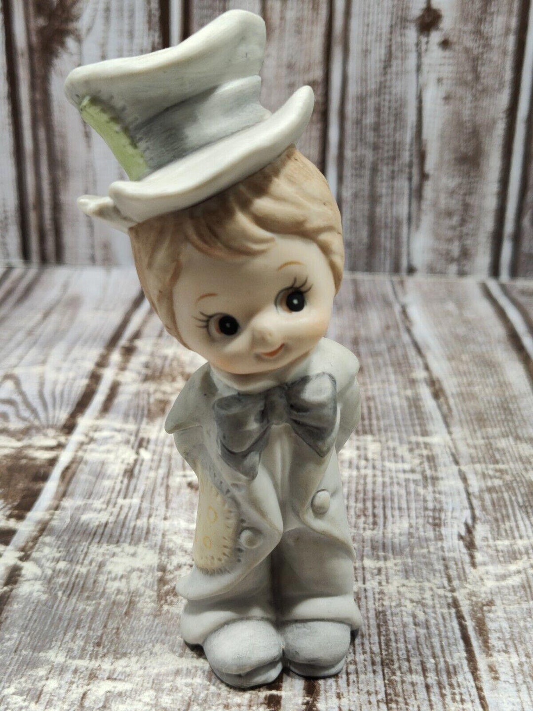 1984 Lefton Christopher Collection Heavenly Hobo Wedding Topper Groom ...
