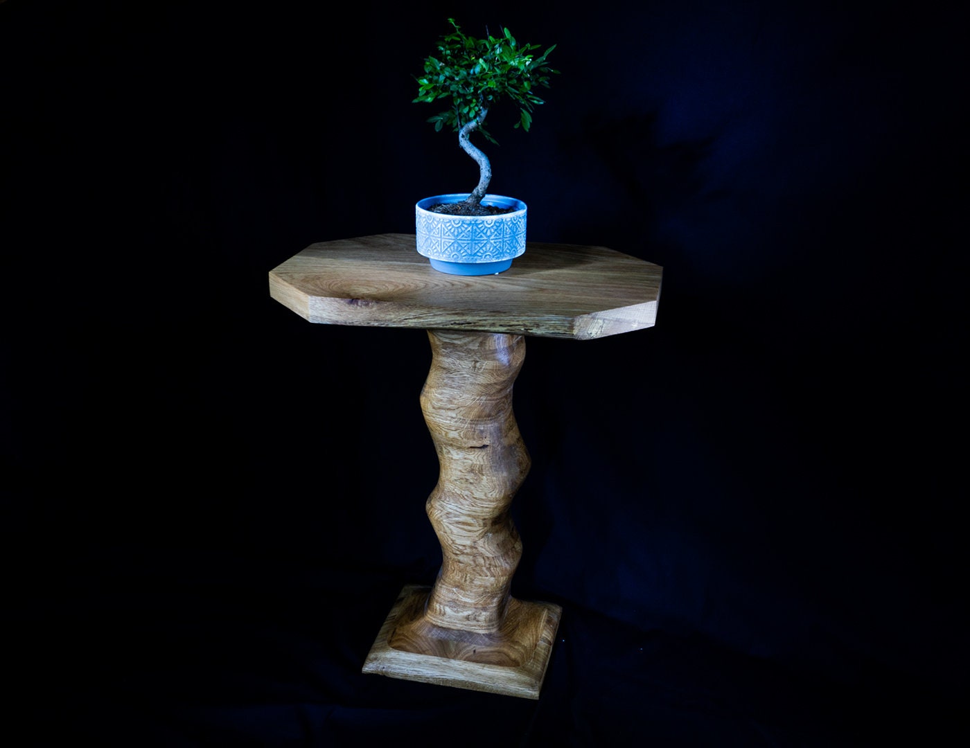 Hand Carved Oak Pedestal Table - Handcrafted Artistry - Etsy