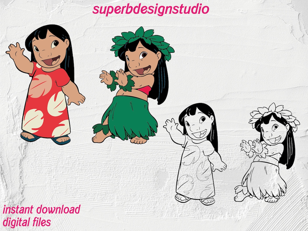 Lilo Svg Bundle, Lilo Line Art, Lilo Layered, Lilo Cut File, Lilo ...