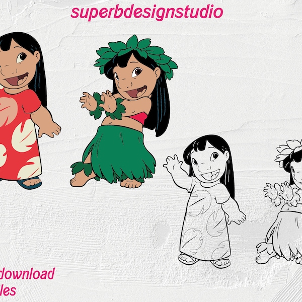 Lilo Stitch Outline - Etsy