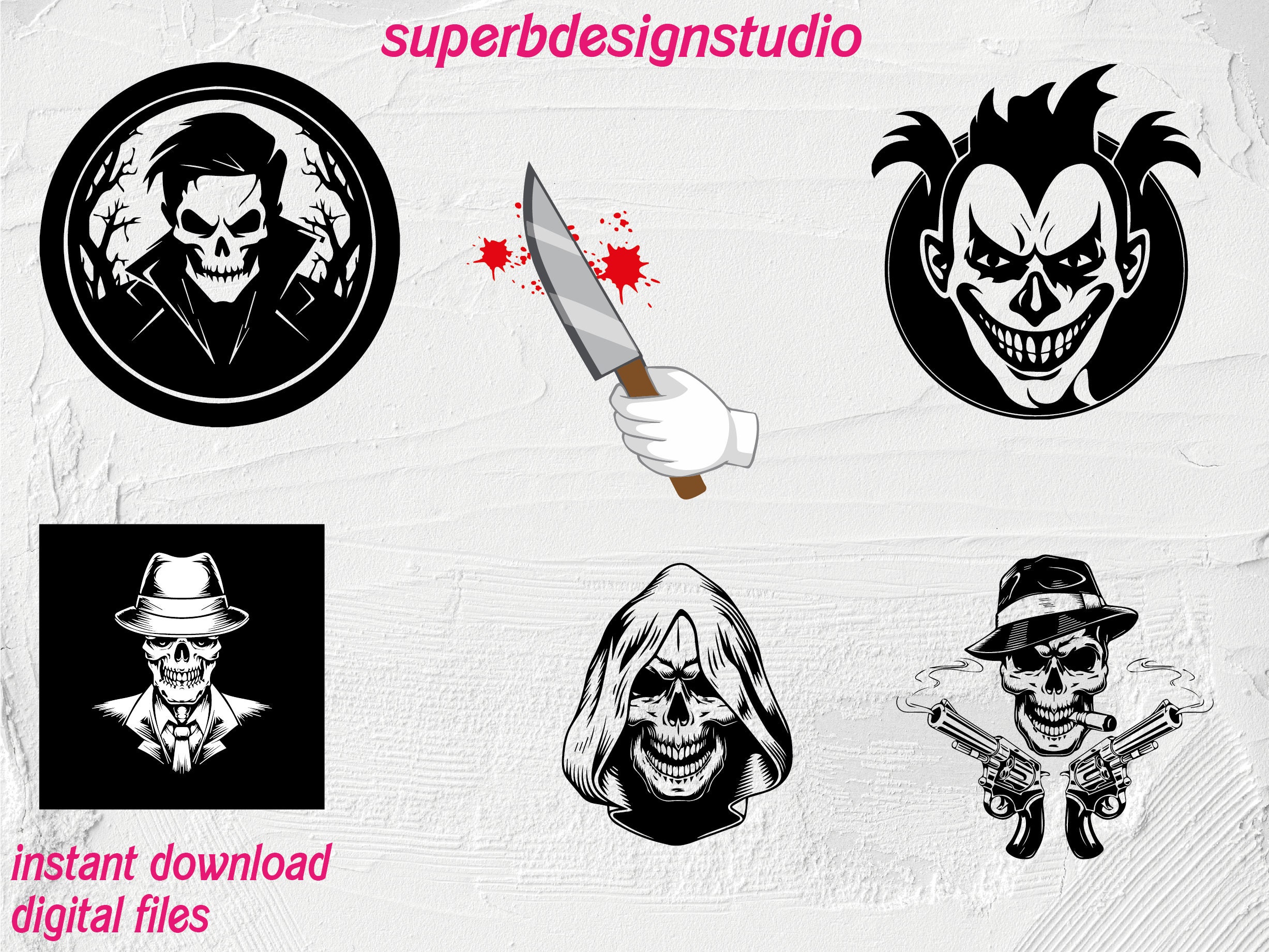Halloween Horror Movie Killers Svg, Horror Movie Killers PNG, Friends ...
