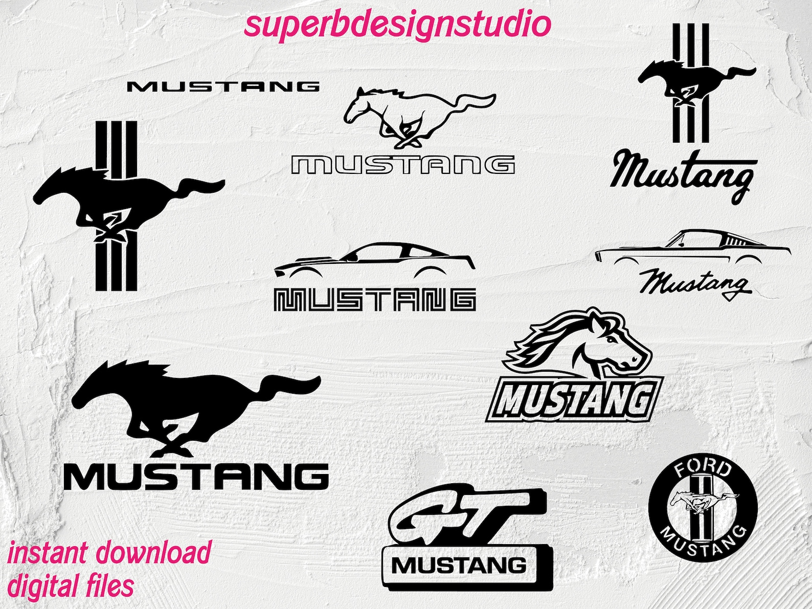 Car Svg Bundle, Ford Svg, Mustang Svg, Ford Mustang Car, 4x4 Svg ...