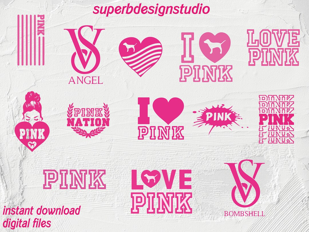 Pink Svg, Pink Svg Bundle, I Love Pink, Pink Cut File, Pink Cricut ...