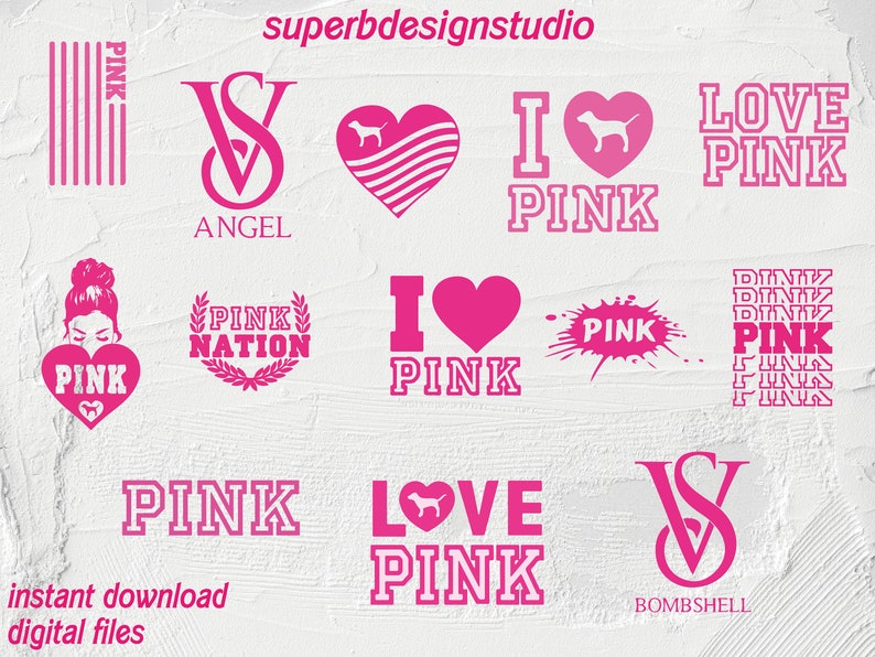 Pink Svg, Pink Svg Bundle, I Love Pink, Pink Cut File, Pink Cricut ...